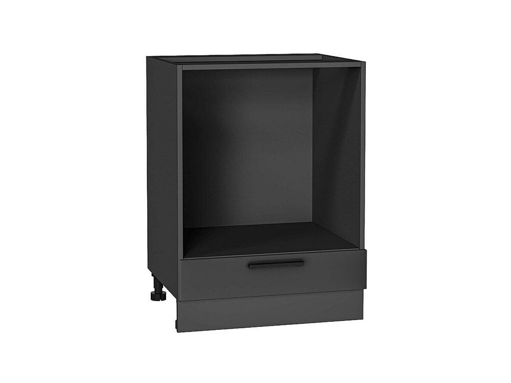 VVT Шкаф нижний под духовку Глетчер Graphite, Маренго Силк, 600 В*Ш*Г 816*600*474, фасад МДФ Маренго Силк, корпус Graphite Маренго Силк