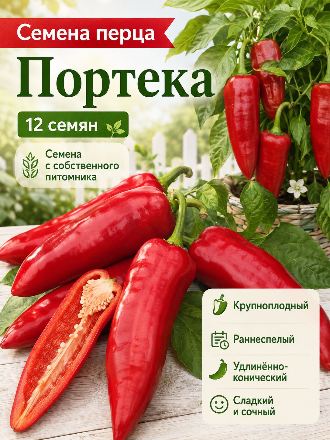 Семена перца Портека