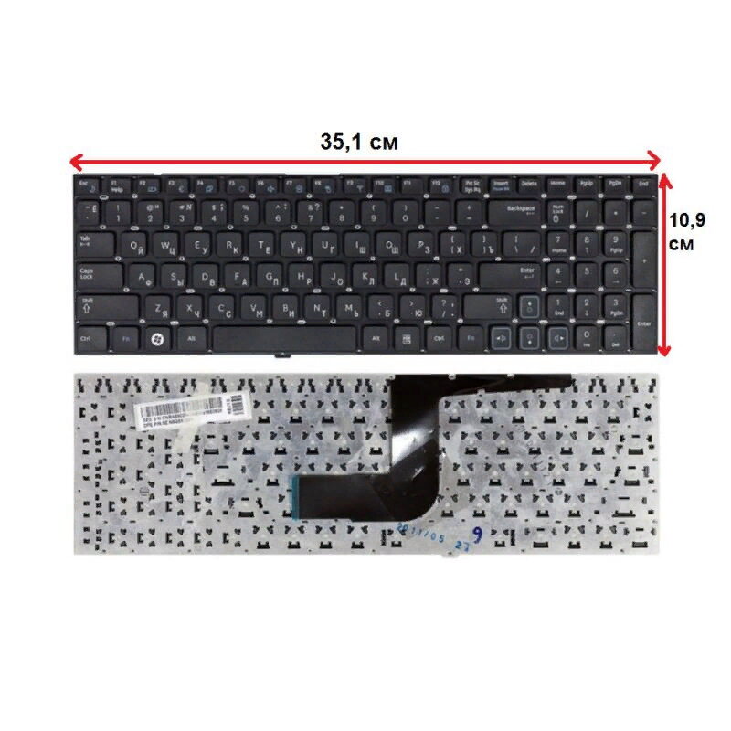 Клавиатура для ноутбука Samsung RV511, RV515, RV520 черная