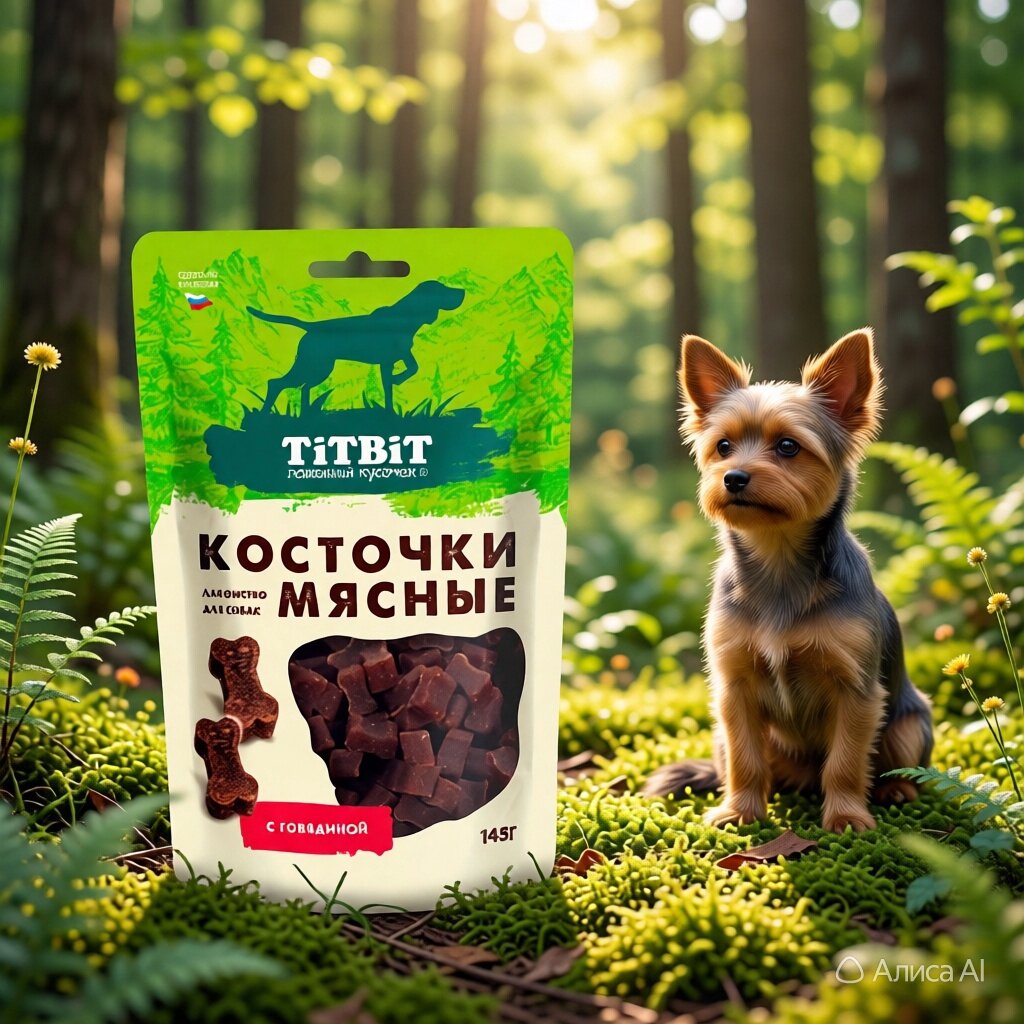 Лакомства для собак TiTBiT Косточки мясные для собак с говядиной, 145гр