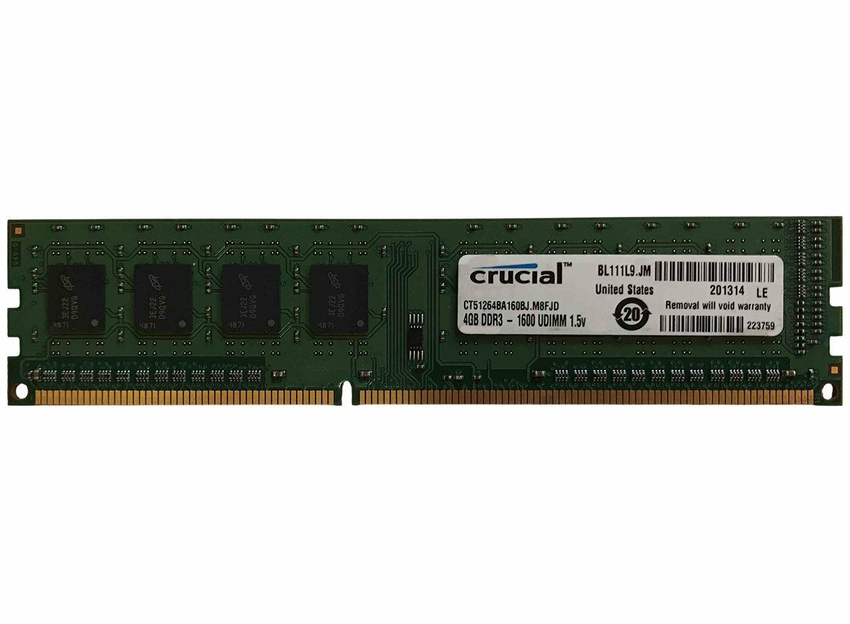 Оперативная память Crucial DDRIII 4Gb CT51264BA160BJ. M8FJD