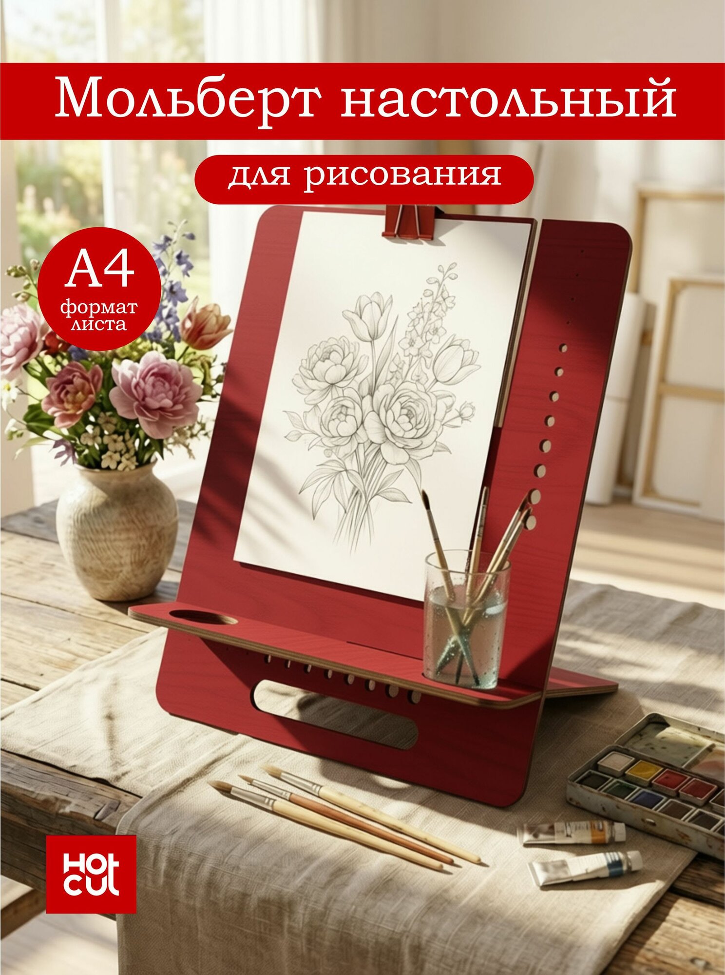 Мольберт настольный для рисования А4 формат