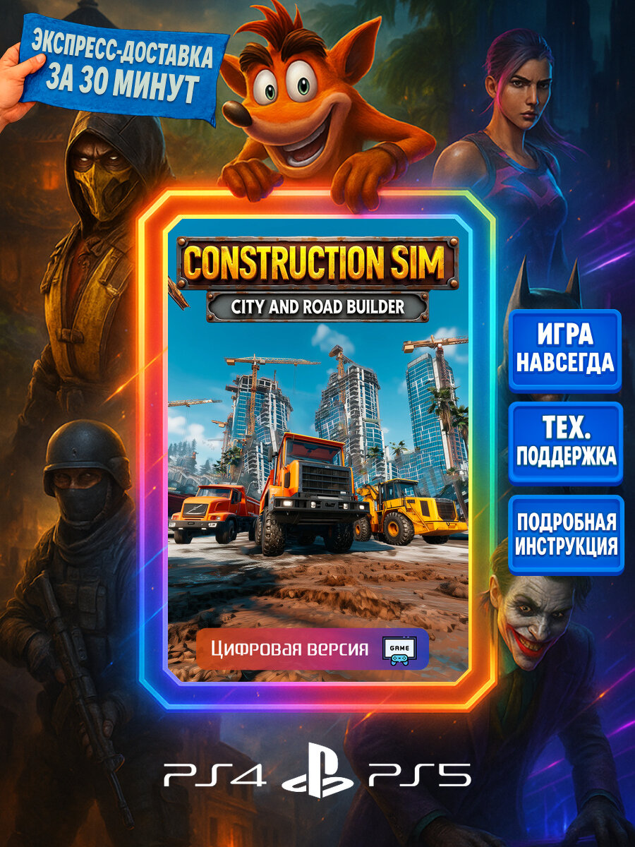 Construction Sim: City and Road Builder PS4/PS5 | Моментальная доставка | Английский язык | Имитация