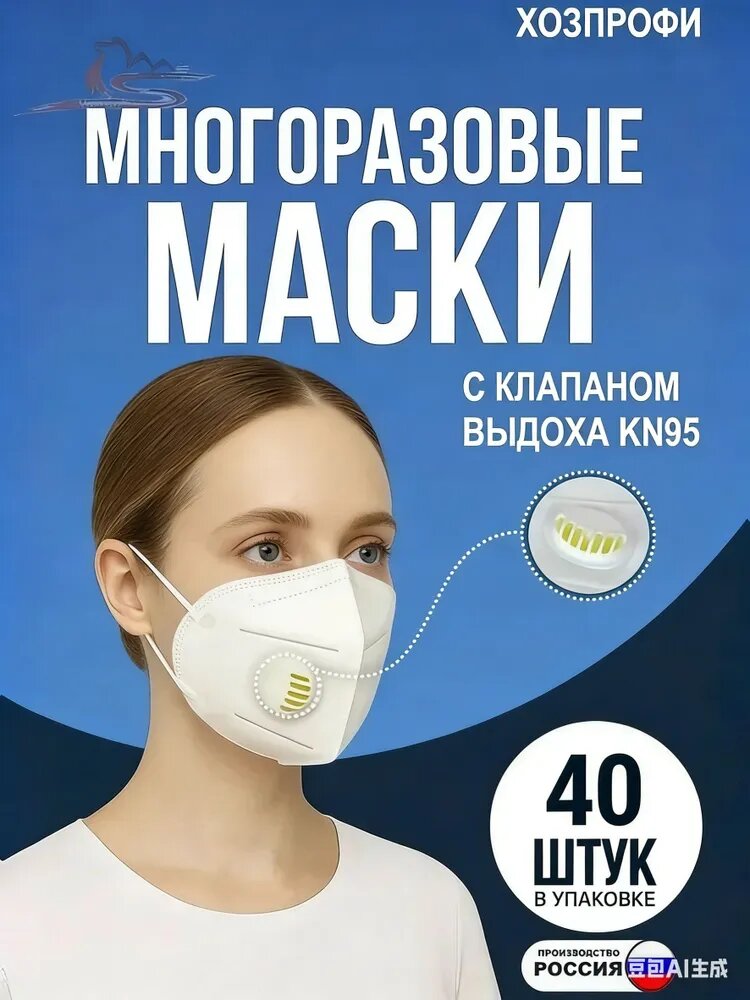 Респиратор профессиональный, FFP2, 40 шт.