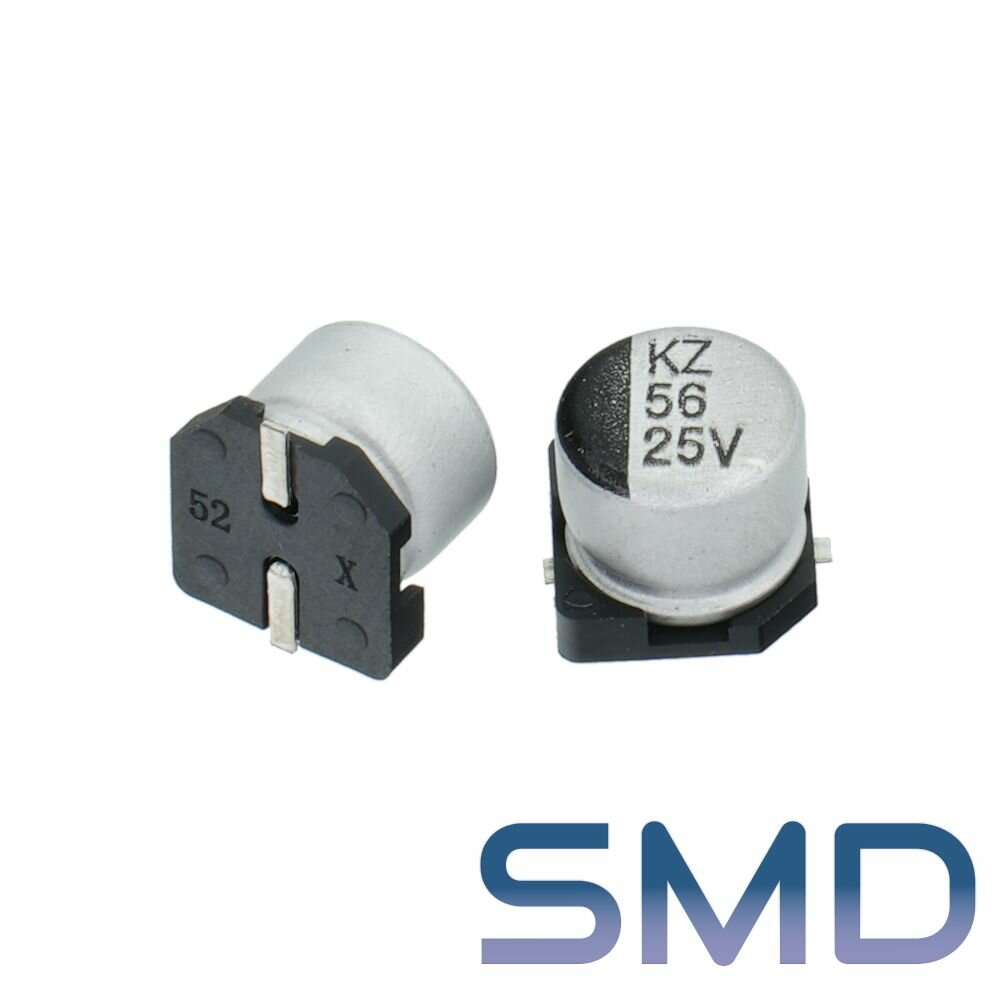 56мкФ 25В / SMD / 6,3x5,5 / 105 С / конденсатор электролитический (1шт)
