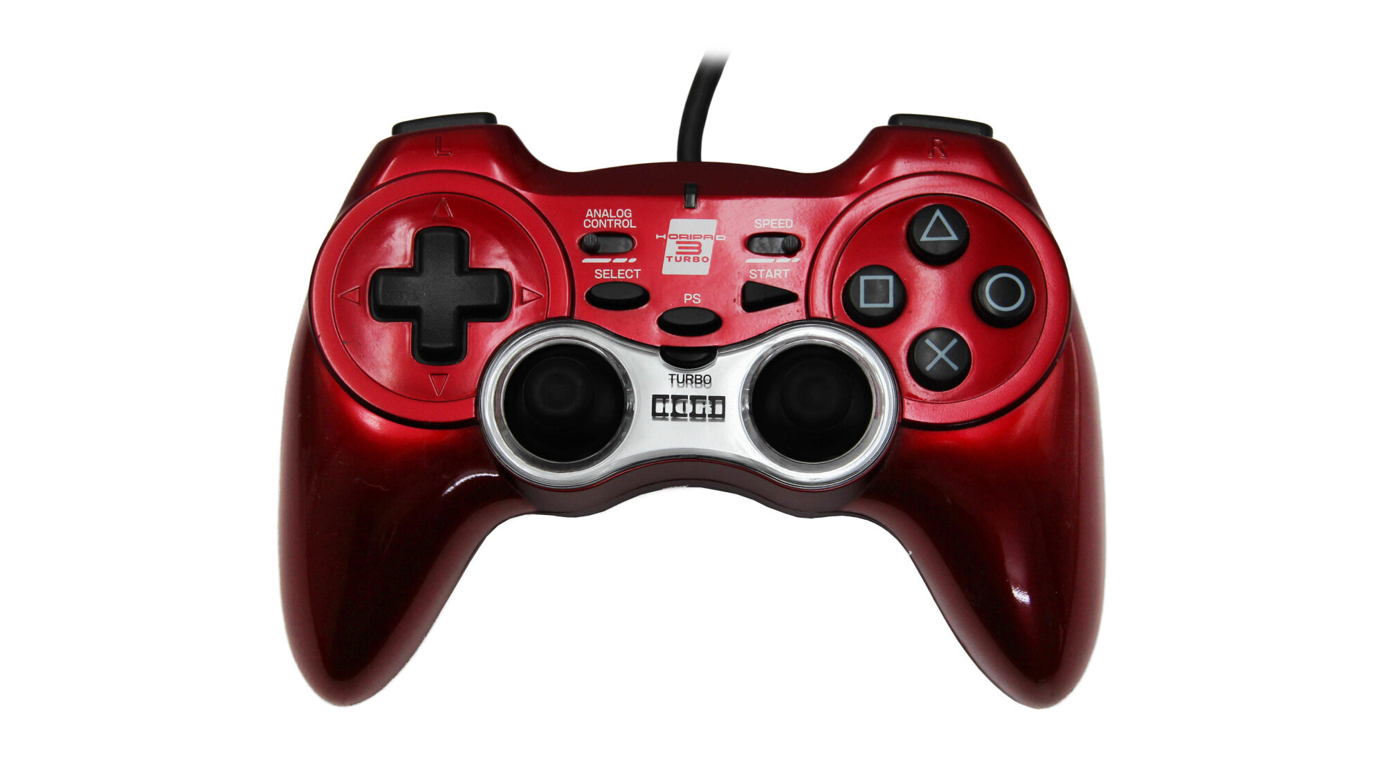 Геймпад проводной Hori Horipad 3 Turbo для PS3 красный