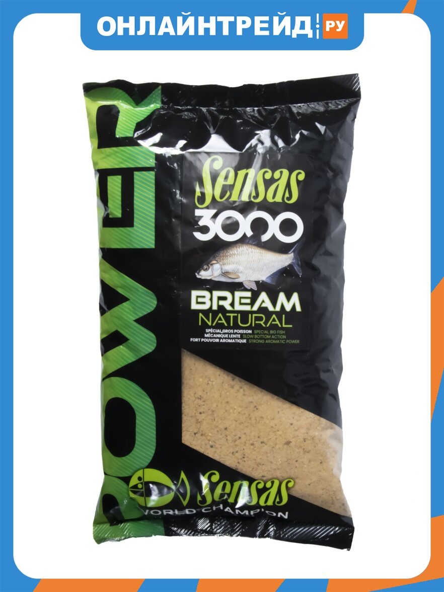 Прикормка Sensas 3000 POWER BREAM Natural 1кг