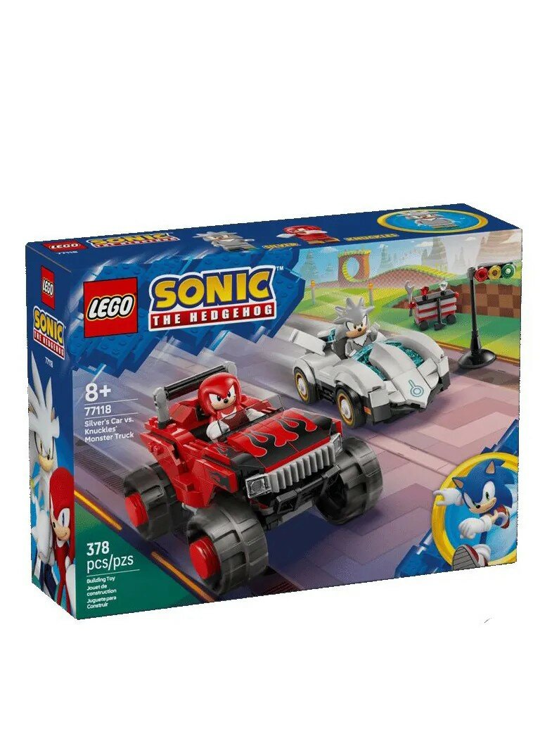Конструктор LEGO Sonic the Hedgehog Автомобиль Сильвера против монстр-трака Наклза 77118