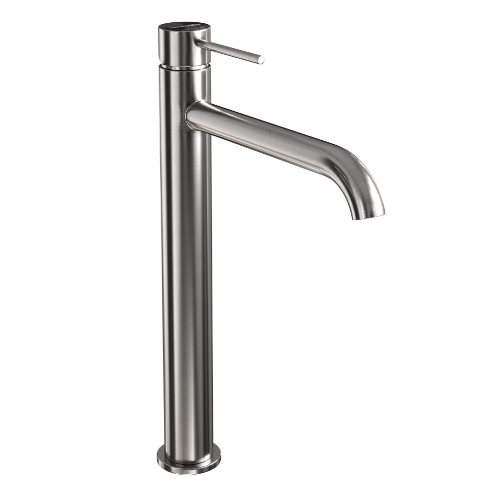Смеситель для раковины Wasserkraft Нирс (Niers) 3003HBN матовый, кран для ванной в раковину, из нержавеющей стали, рычажный, с керамическим картриджем