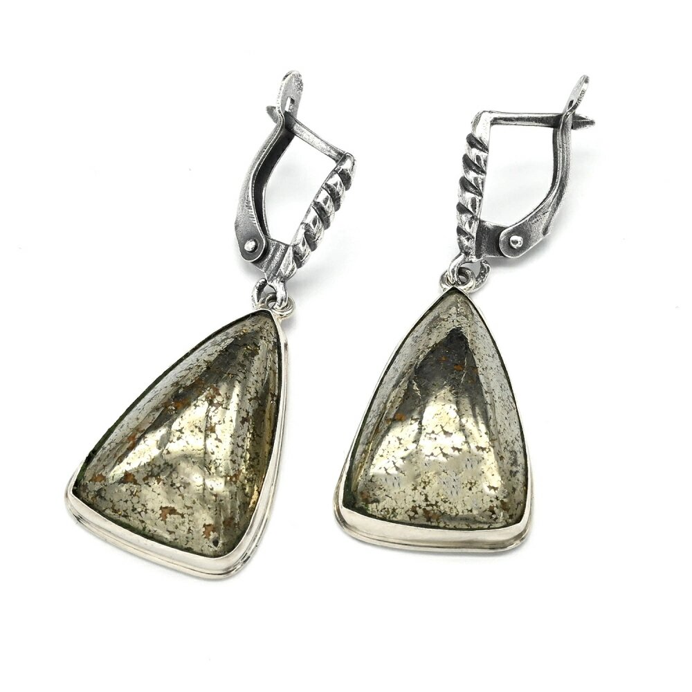 Серьги, пирит