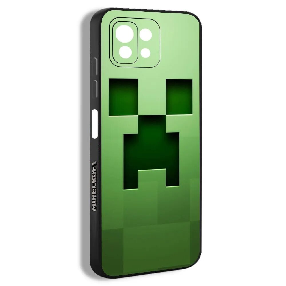 Чехол для смартфона Подходит для Xiaomi 11 Lite 5G NE Minecraft Крипер смешное лицо мультяшный рисунок PBB04