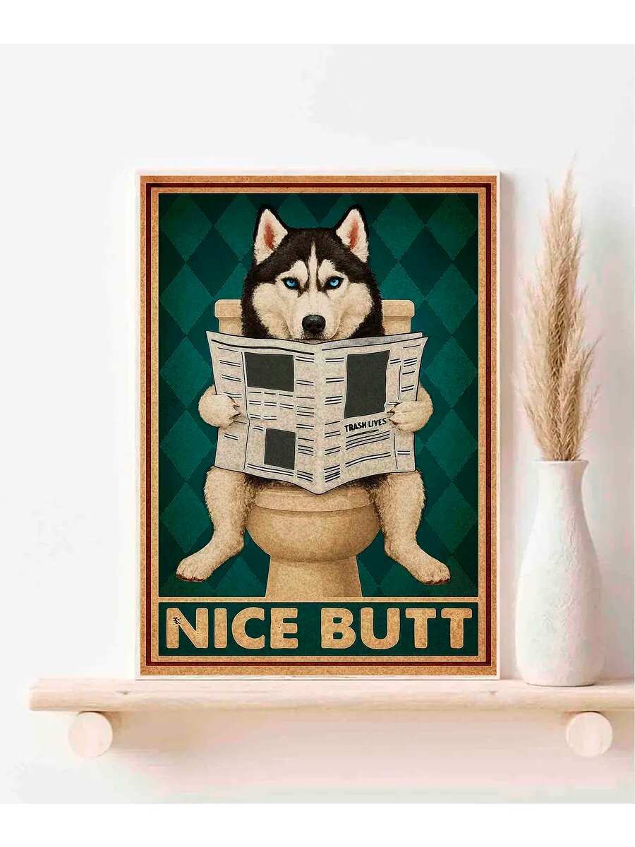 Собака породы Сибирский хаски, Nice Butt, Плакат 30x42см