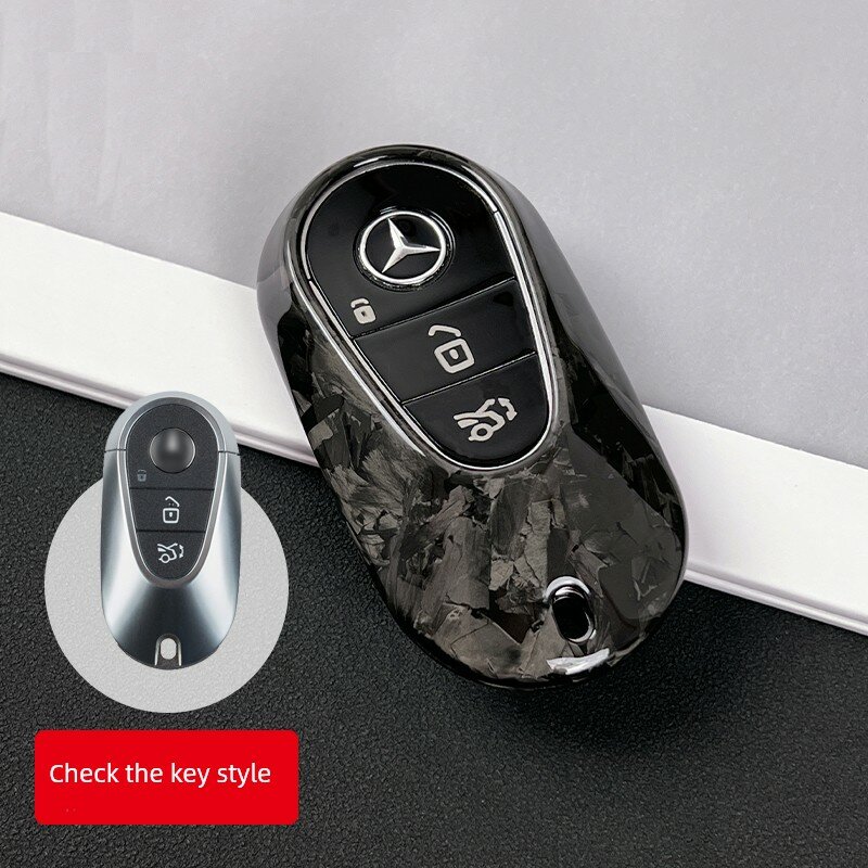 Одиночный чехол из карбона для ключа Mercedes, подходит для моделей G63 G500 GLS E300L