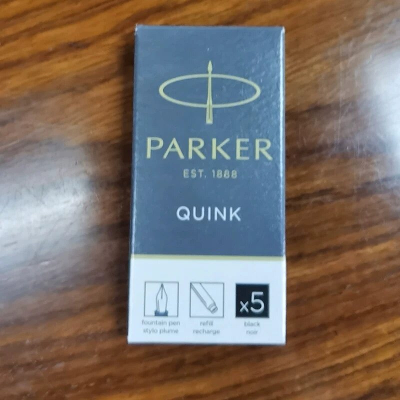 Заправка для перьевых ручек Parker, черный цвет, совместимая с ручками Parker, 1 шт, премиум-заменитель