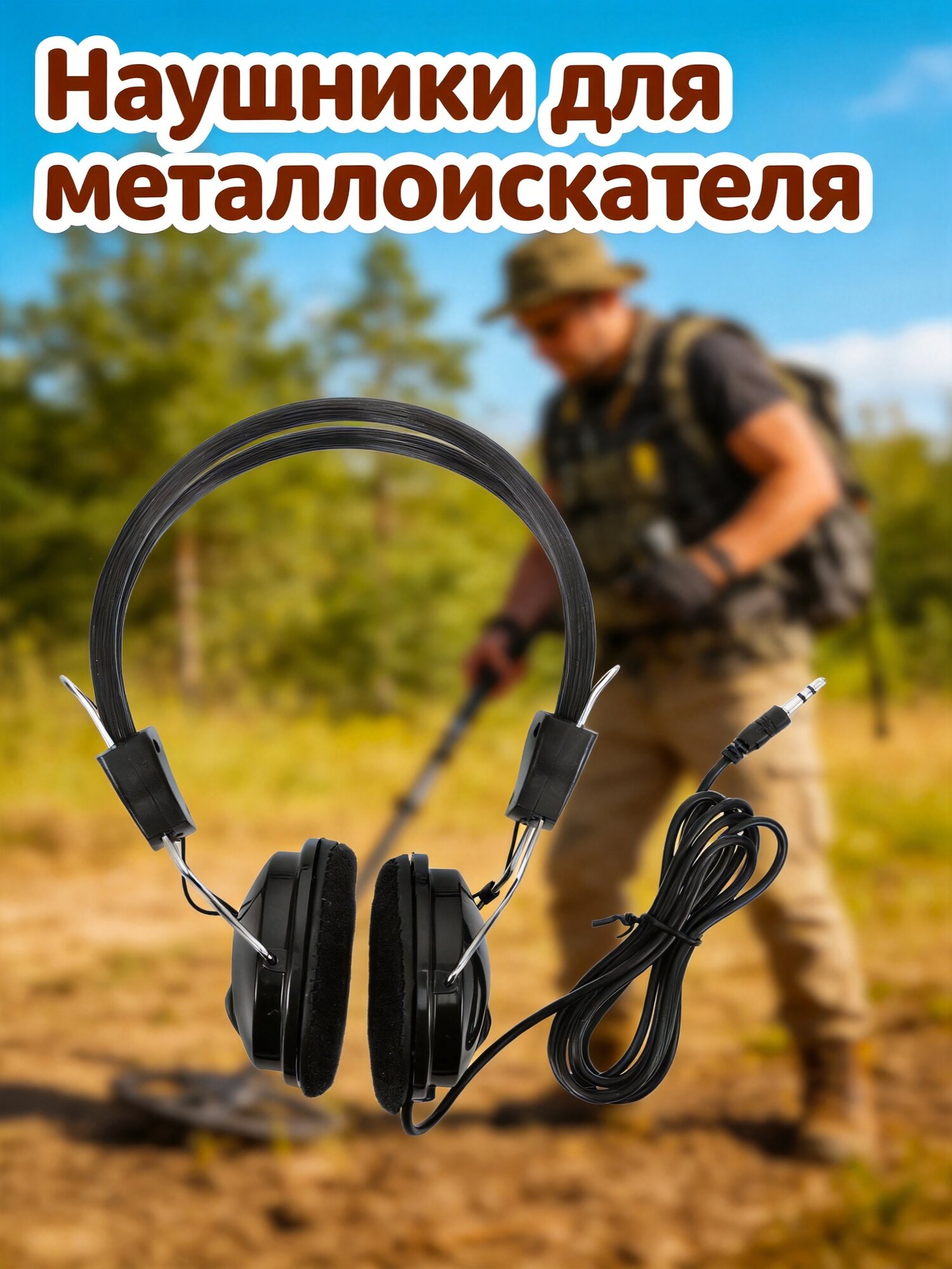 Наушники Для Металлоискателей С Отличным Звуком Комфортные Легкие Надежные 17.00X12.50X6.50CM