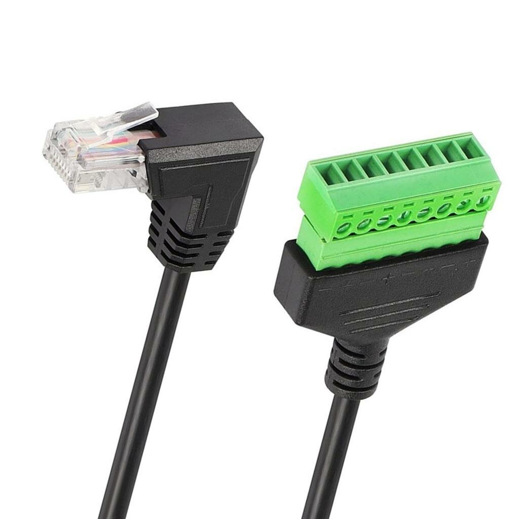 Кабель RJ45 8P8C — 8-контактная клеммная колодка, Наклоняйся вверх