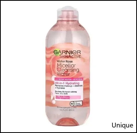 Garnier, SkinActive, Micellar Cleansing with Rose + Glycerin, Water13.5 fl oz (400 ml)13.5 fl унций (400 мл)-Unique