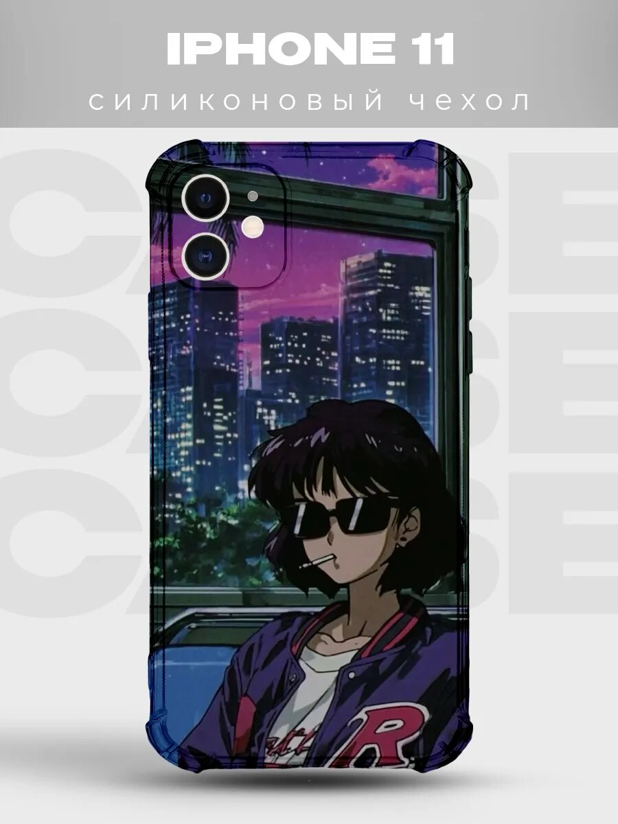 Чехол на iPhone 11 аниме арт девушка