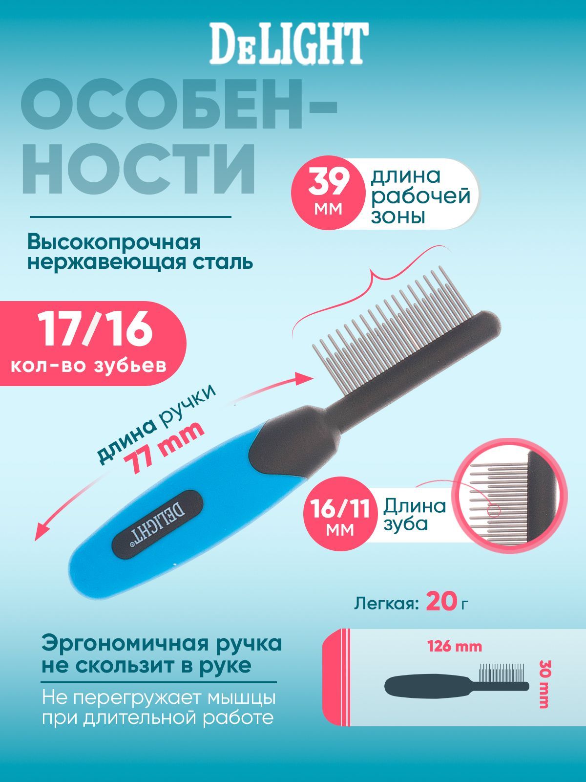 Расческа для кошек — фото 1