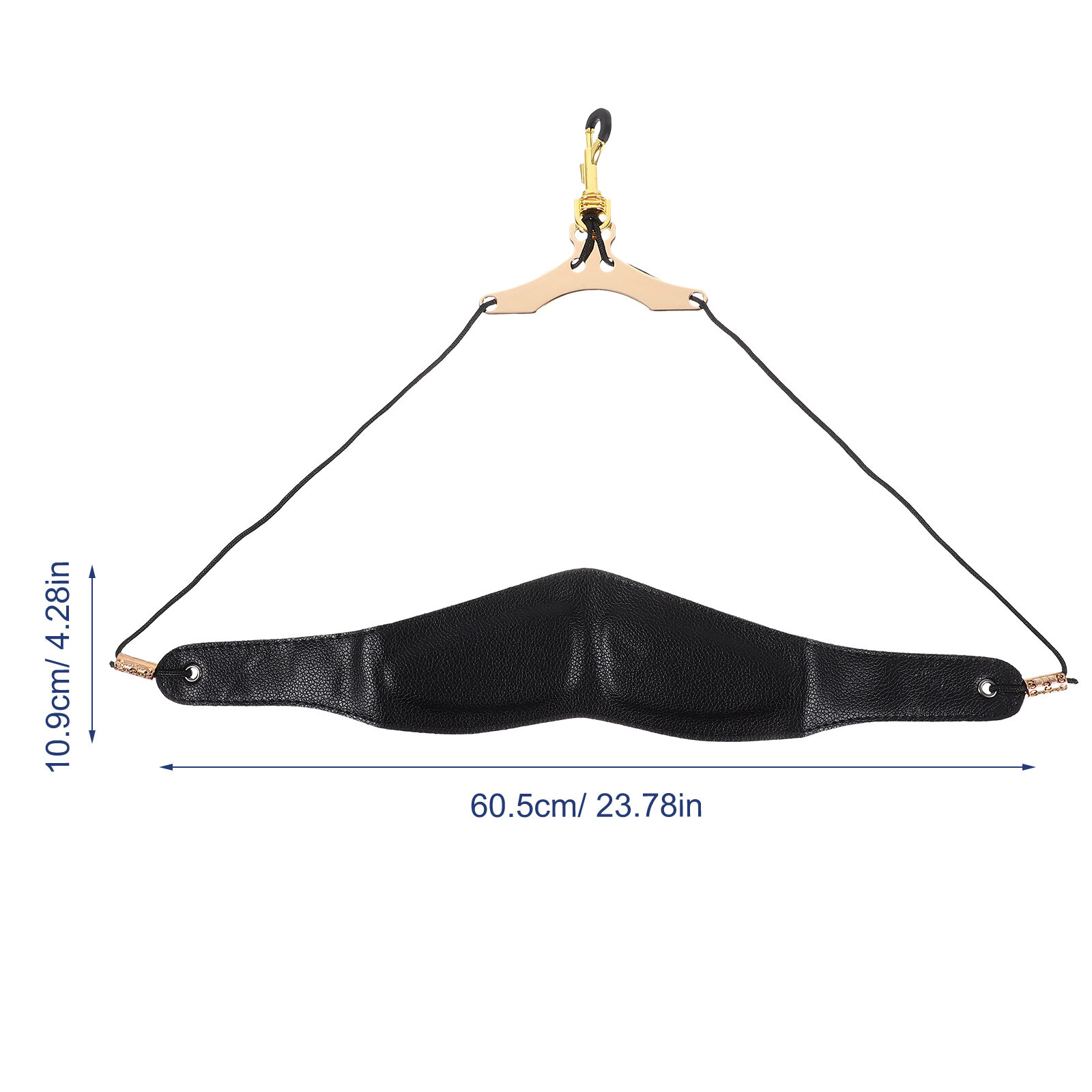 Ремень Для Саксофона С Подкладкой Размер 60.50X10.90X1.20Cm Цвет Black