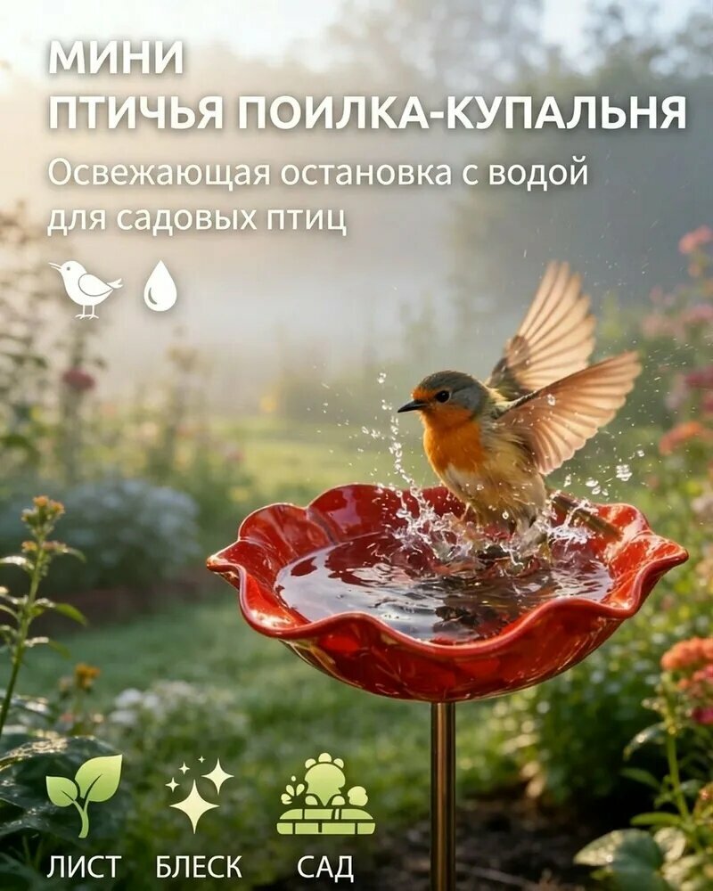 Просторная кормушка 15х15х60 см идеально подходит для дачи, парка и приусадебного участка — фото 1