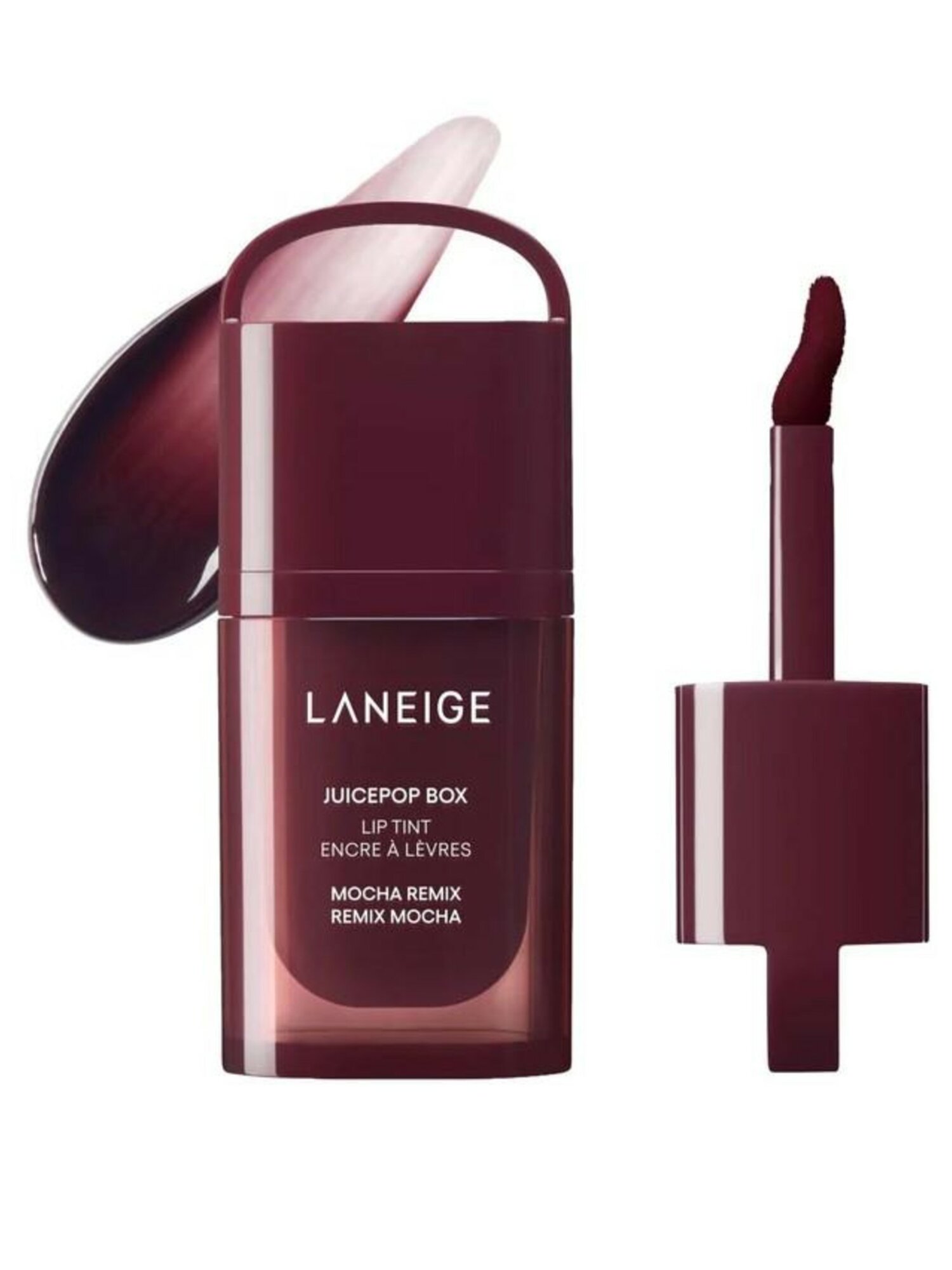 Стойкий тинт для губ с глубоким коричнево-ягодным оттенком Laneige Juicepop Box Lip Tint #08 Mocha Remix 4.5 гр