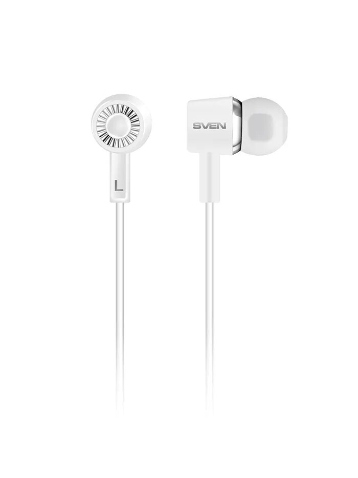 Наушники Sven E-110 SV-016258 white, внутриканальные, mini jack 3.5 мм