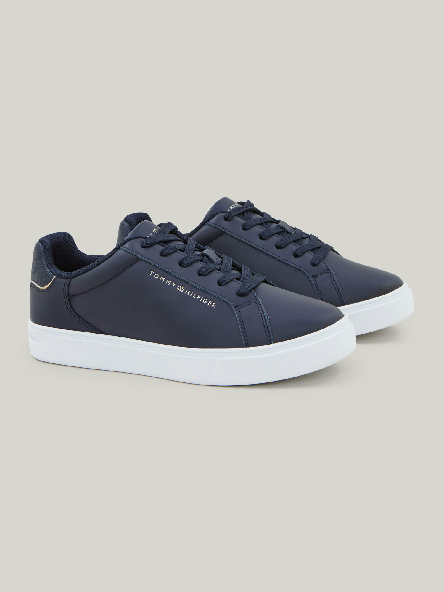 Кеды TOMMY HILFIGER ESSENTIAL COURT SNEAKER, размер 37 EU, темно-синий — фото 1