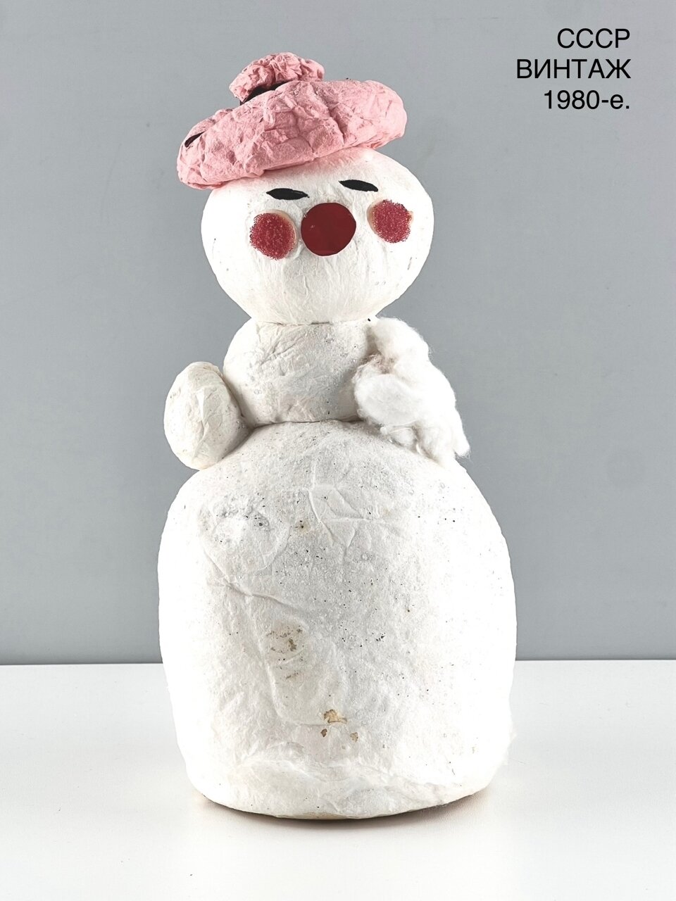 Винтажная игрушка "Снеговик". Роспромигрушка. СССР, 1980-е.