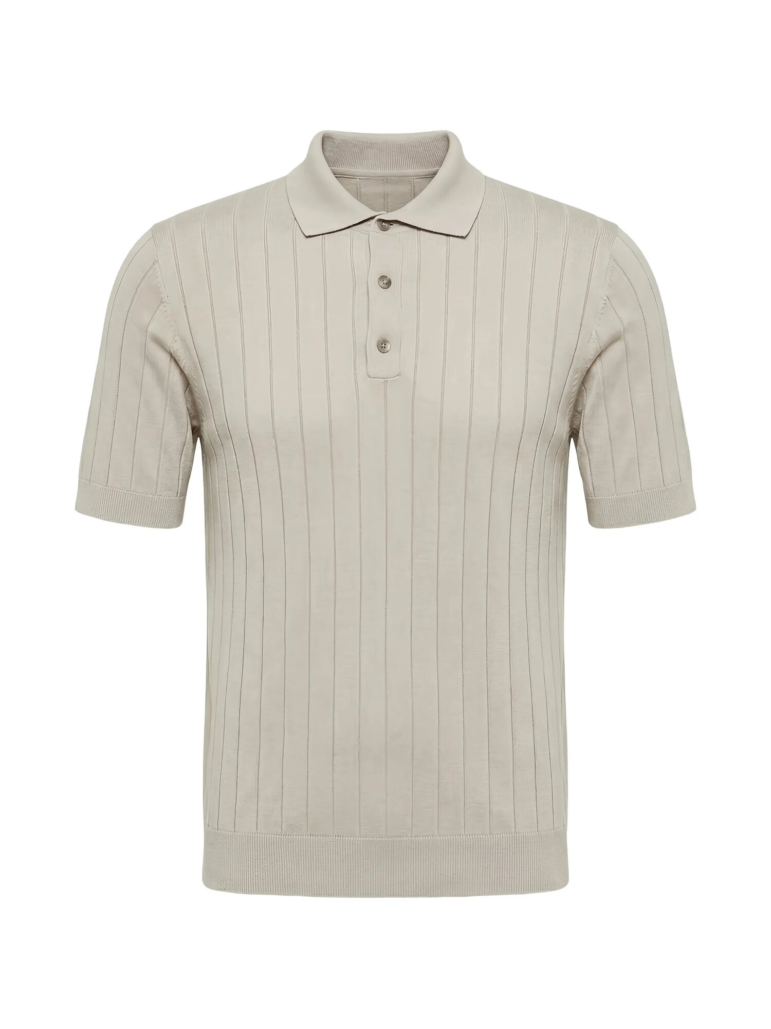 Рубашка Ribbed-knit polo shirt
