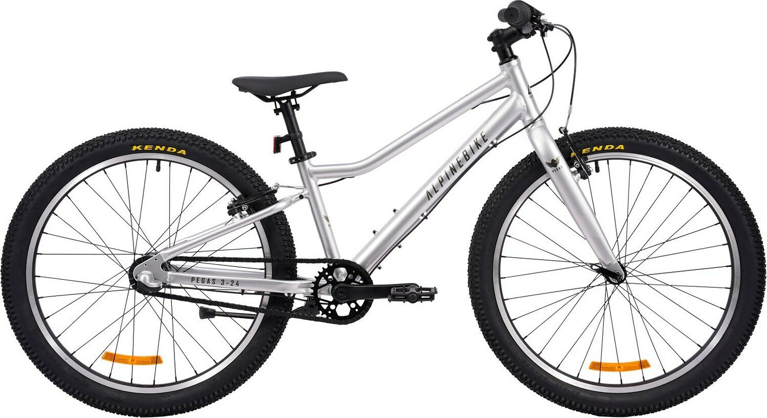 Велосипед городской подростковый Alpinebike Pegas 3-24 (2026), алюминиевая рама, цвет Серый