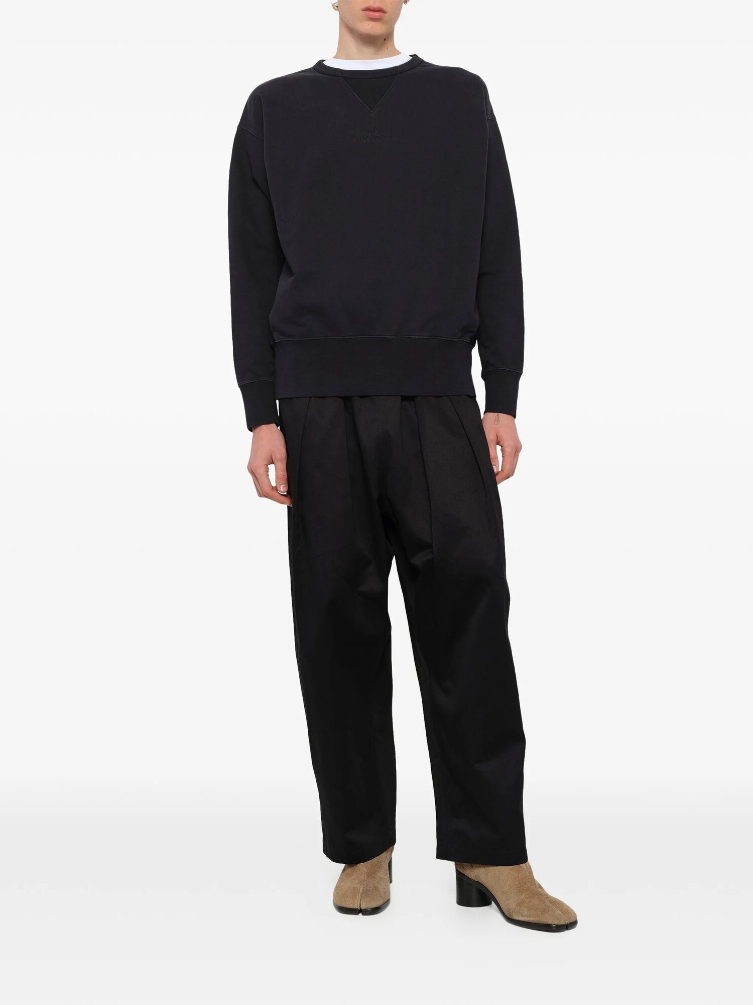Толстовка Maison Margiela Crew-neck sweatshirt, размер M, , black/black — фото 1