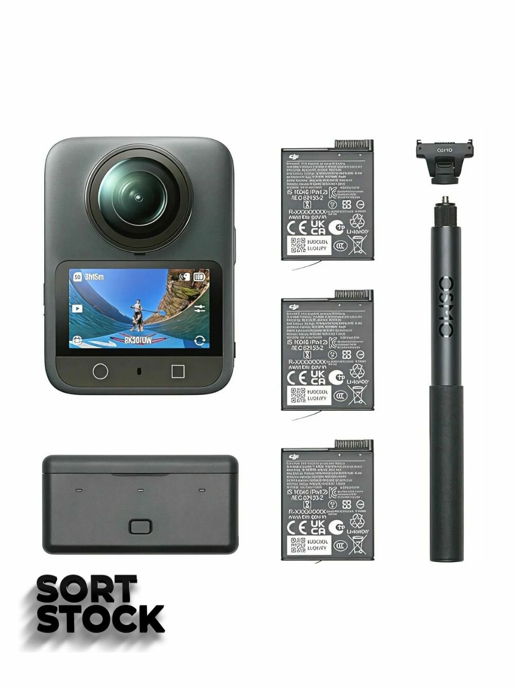Экшн-камера Osmo 360 Adventure Combo, 8К/30 fps, Wi-Fi, 128ГБ, черный