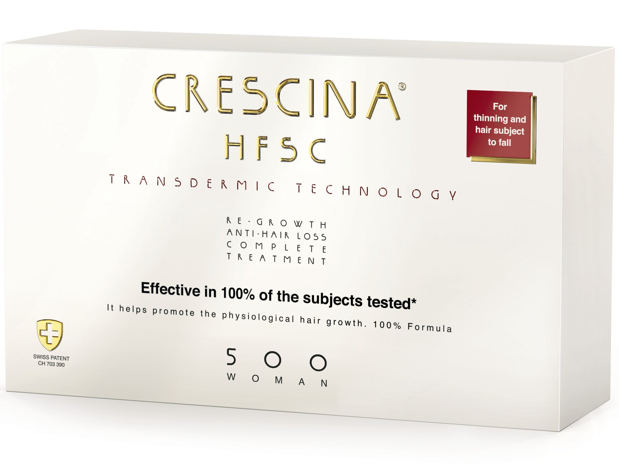 Crescina Crescina Transdermic HFSC 500 для женщин комплекс лосьонов для возобновления роста и против выпадения волос (20 ампул) Crescina Transdermic HFSC Complete Treatment 500 Women 10+10 Vials 1 шт.
