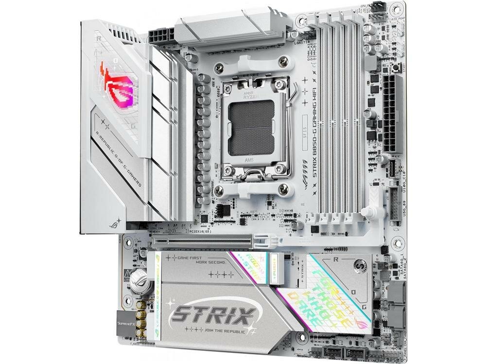 Материнская плата Asus ROG STRIX B850-G GAMING WIFI Socket AM5 AMD B850 4xDDR5 mATX AC`97 8ch(7.1) 2.5Gg RAID+HDMI+DP