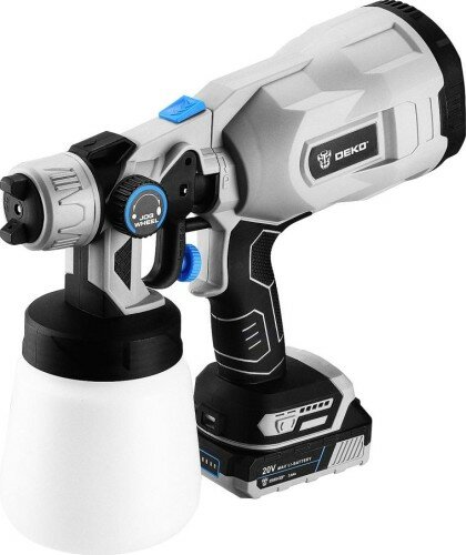 Краскопульт аккумуляторный DEKO SG20DK Max 20В, 800 мл, 1x3.0 Ач 083-1135