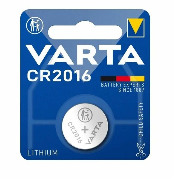 Батарейка CR2016 Varta 3V (1 шт.) литиевая, таблетка для весов, брелоков, ключей