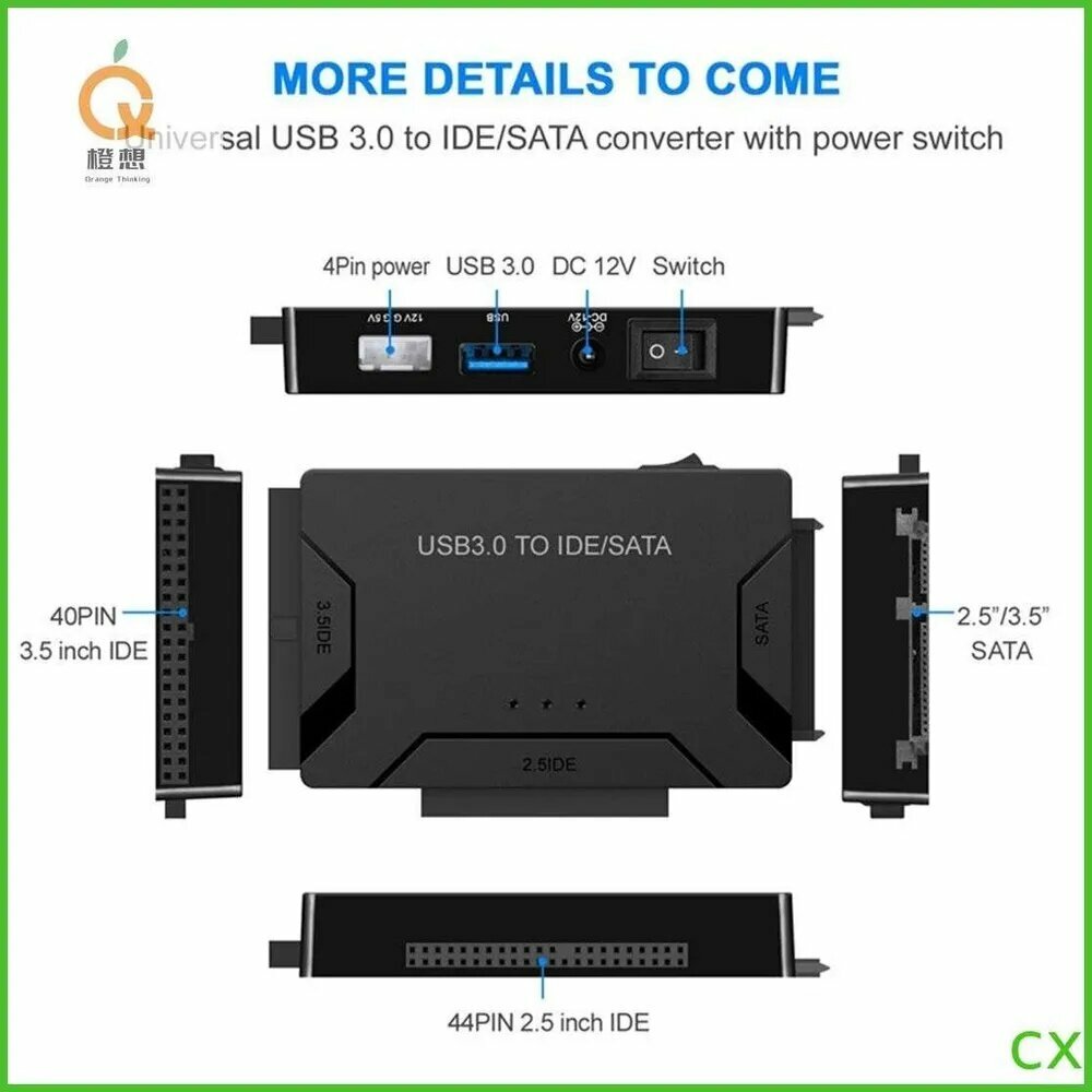 ONI2 Кабель-адаптер USB IDE 3.0 2.0 Sata3, вилка ЕС