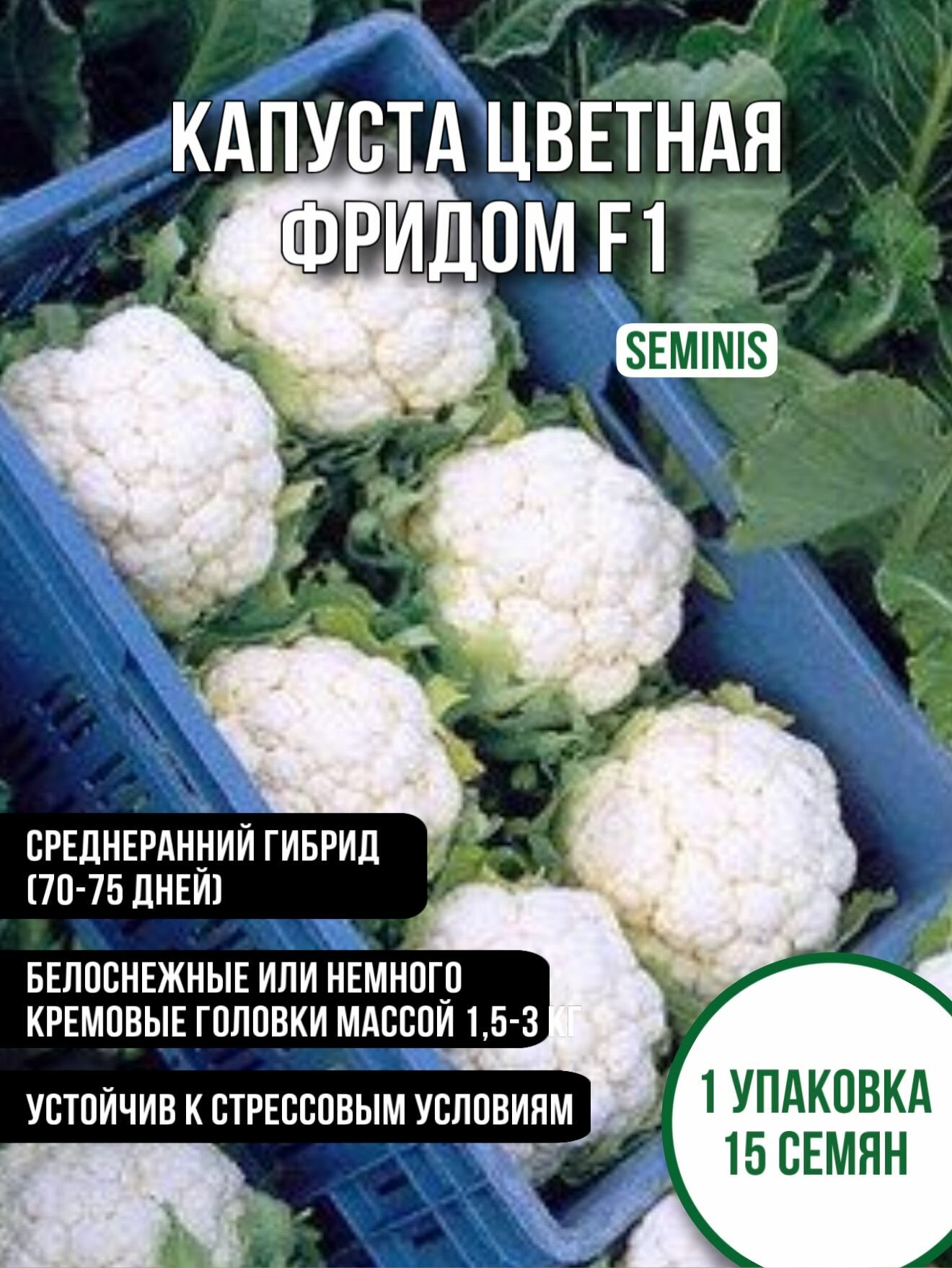 Капуста цветная F1 Фридом 15 семян, Seminis (Голландия)