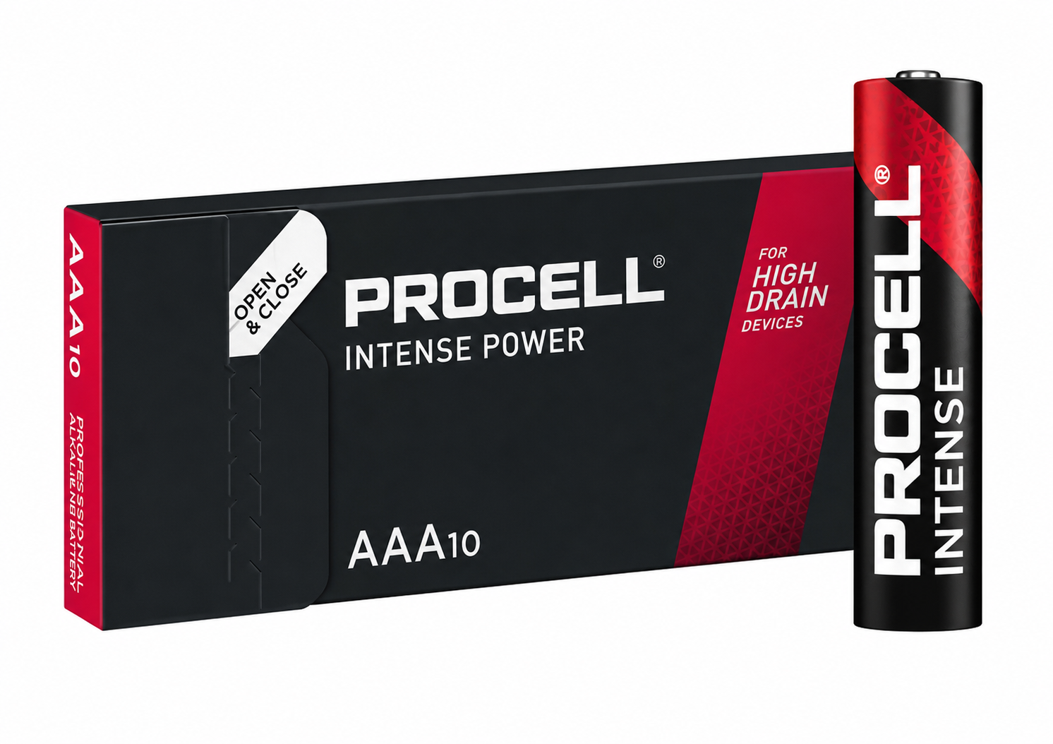 Батарейки DURACELL AAA PROCELL Intense Power (LR03), 10 шт, (10 шт. в одной упаковке)