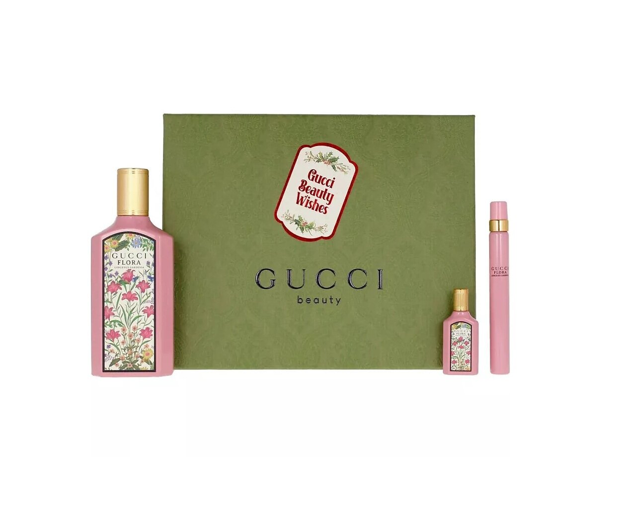 Gucci Flora Gorgeous Gardenia set 100 мл + 10 мл + 5 мл парфюмерная вода женская, цветочные, фруктовые