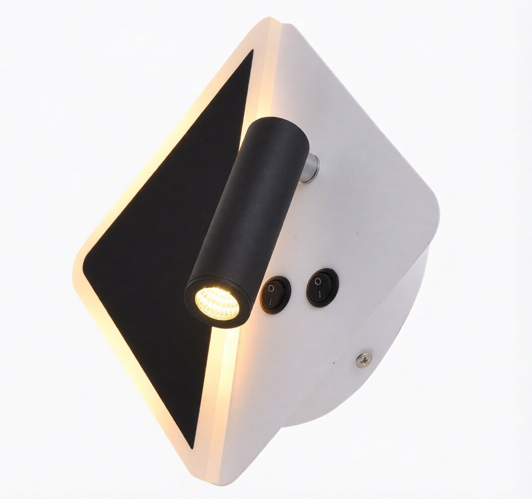 Бра ЭлисСвет 5303, LED, IP27, чёрный/белый, настенное крепление