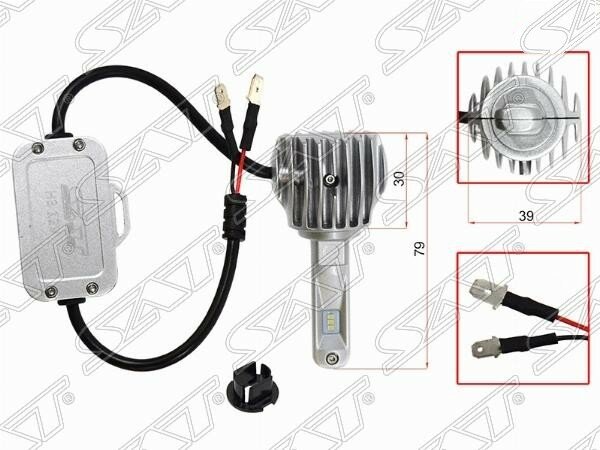 Лампа SAT ST-175-0070 H3/ LED/ Комплект/ 20W 1800LM CANBUS