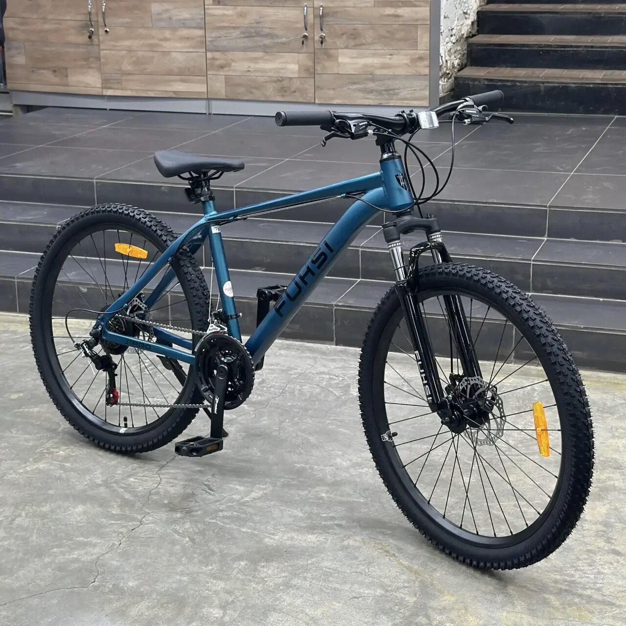 Горный велосипед BREND FUHSI ORIGINAL FU670, диаметр колес 29", 21 скорость, рама алюминий, синий