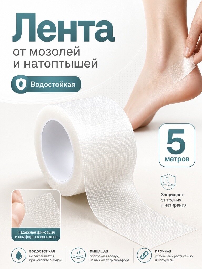 Пластырь от натирания и мозолей в обуви, туфли, ботинки
