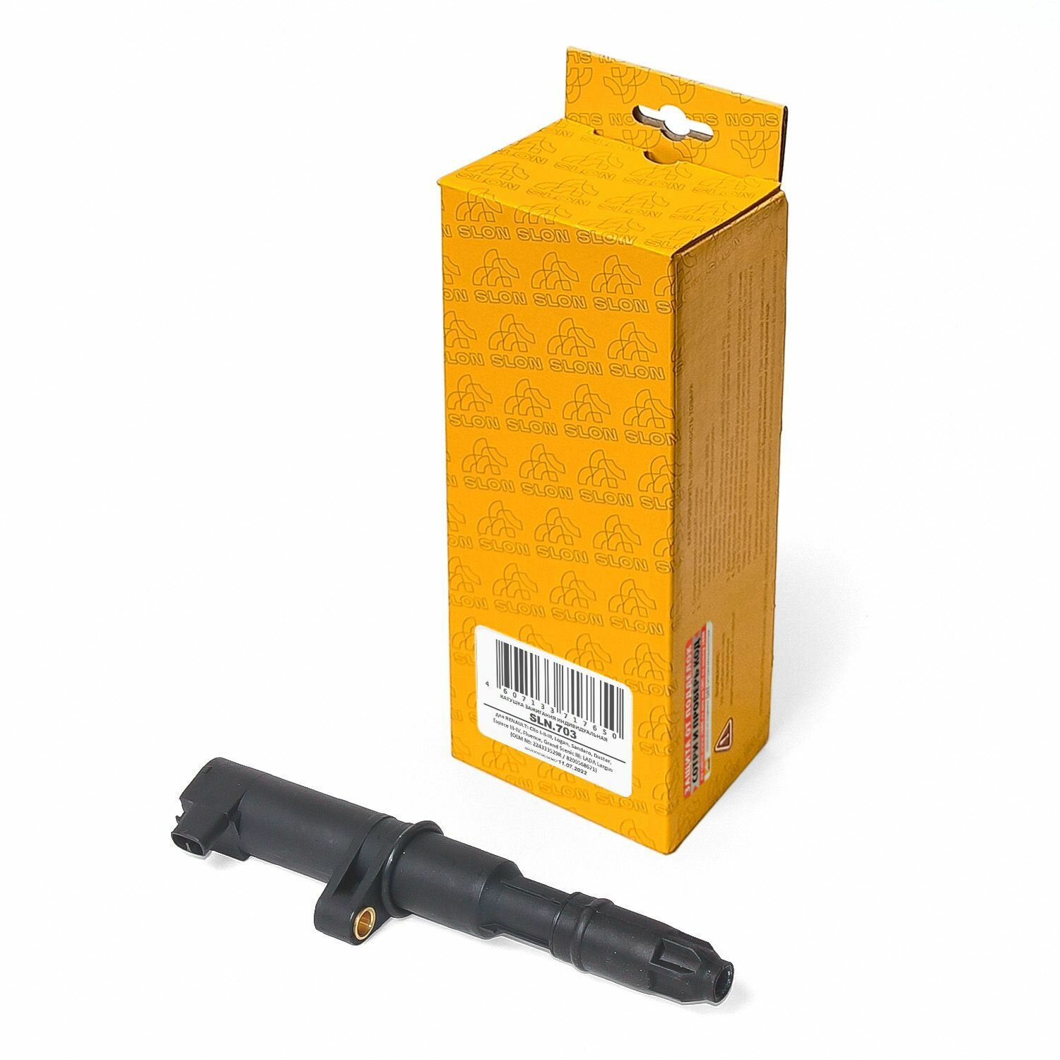 Катушка зажигания индивидуальная (OEM №: 224333529R / 8200568671), SLON, SLN703