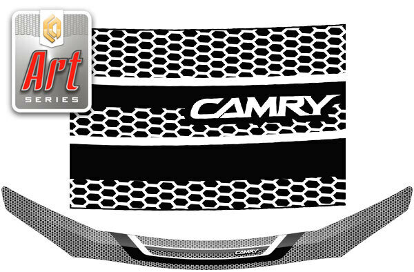 Дефлектор капота для Toyota Camry 2004-2006 Серия Art черная