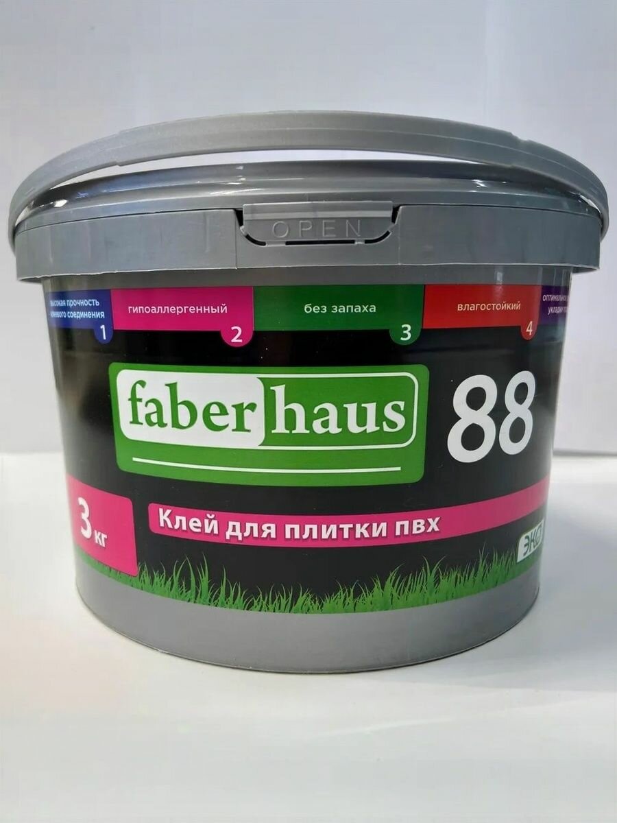 Клей для плитки пвх Faberhaus 88, 3 кг