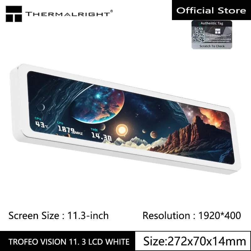 Thermalright TROFEO VISION 11.3 дюймовый ЖК-монитор White
