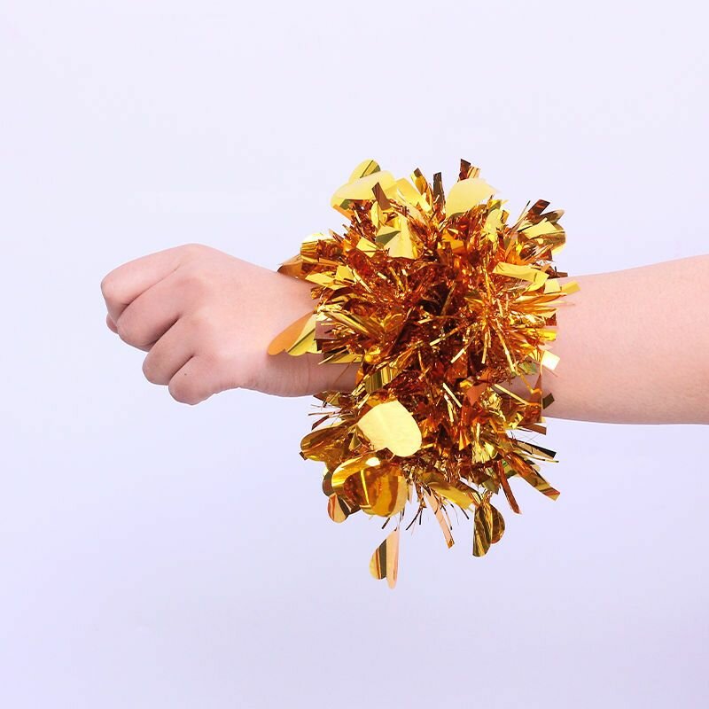 Фестивальные браслеты с пайетками, цветы для танцев в детском саду, реквизит для детских игр, колокольчики